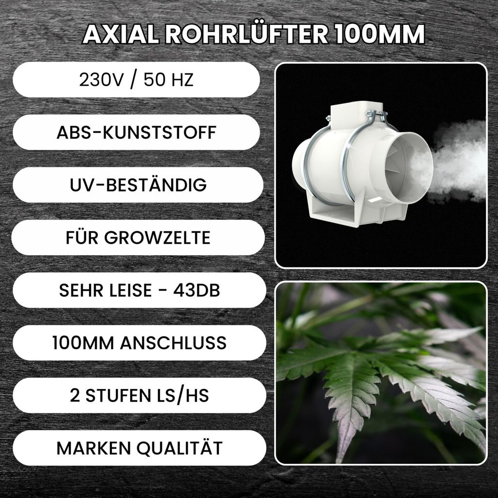 Turbo Abluft Set Grow 100mm leise | Kaufland.de