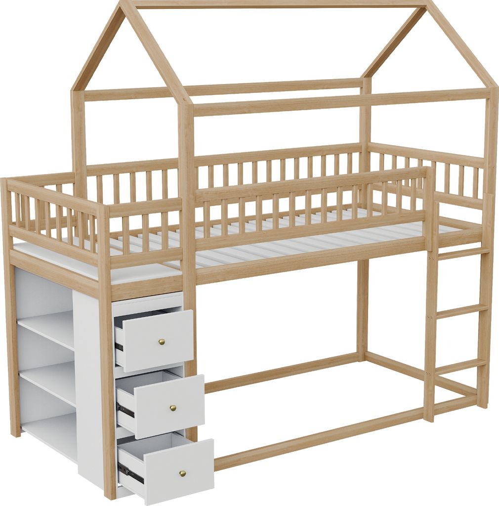 okwish Etagenbett Stockbett in Hausform | Kaufland.de