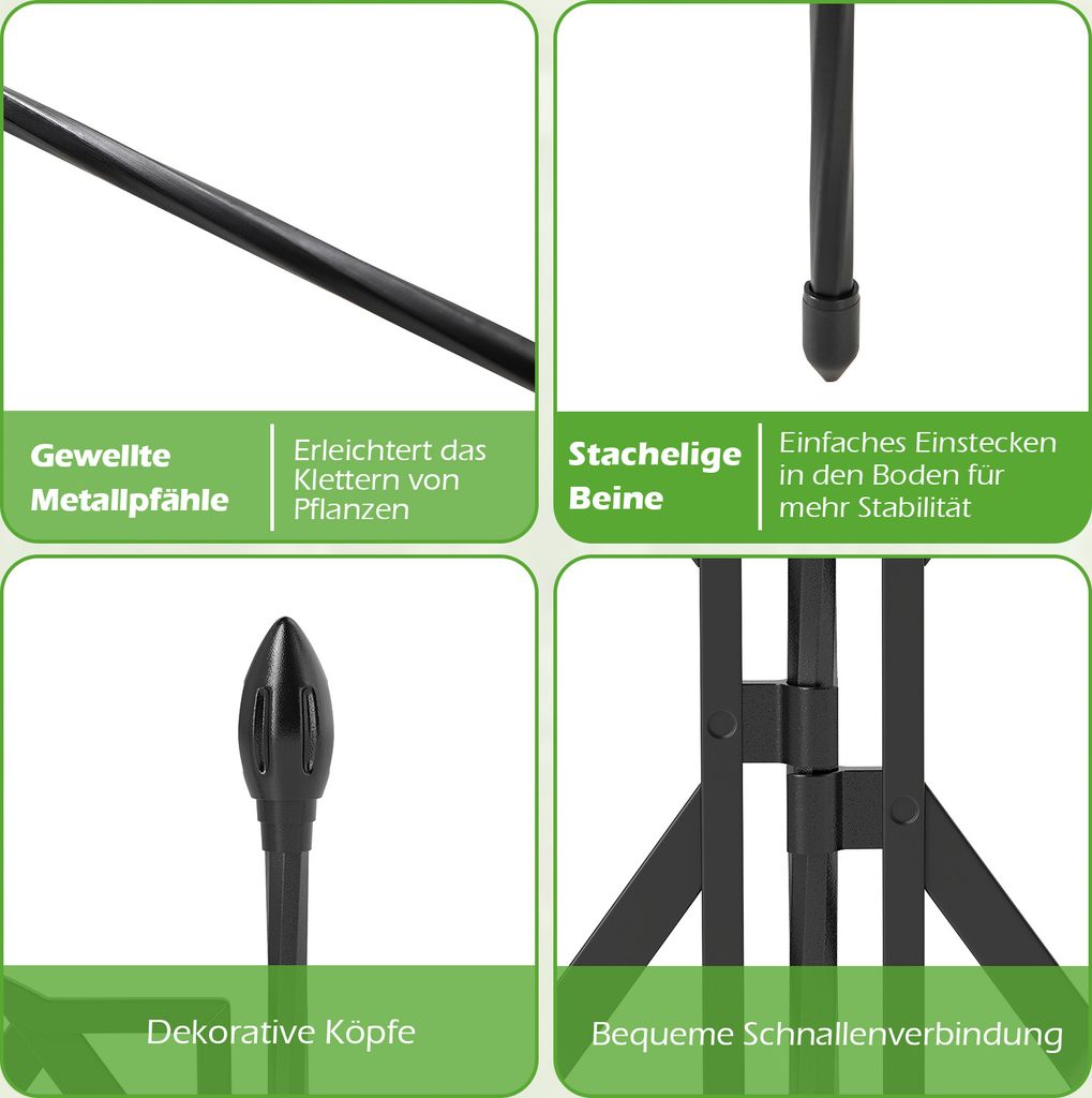 COSTWAY 3er-Pack Rankgitter 164x48cm, | Kaufland.de