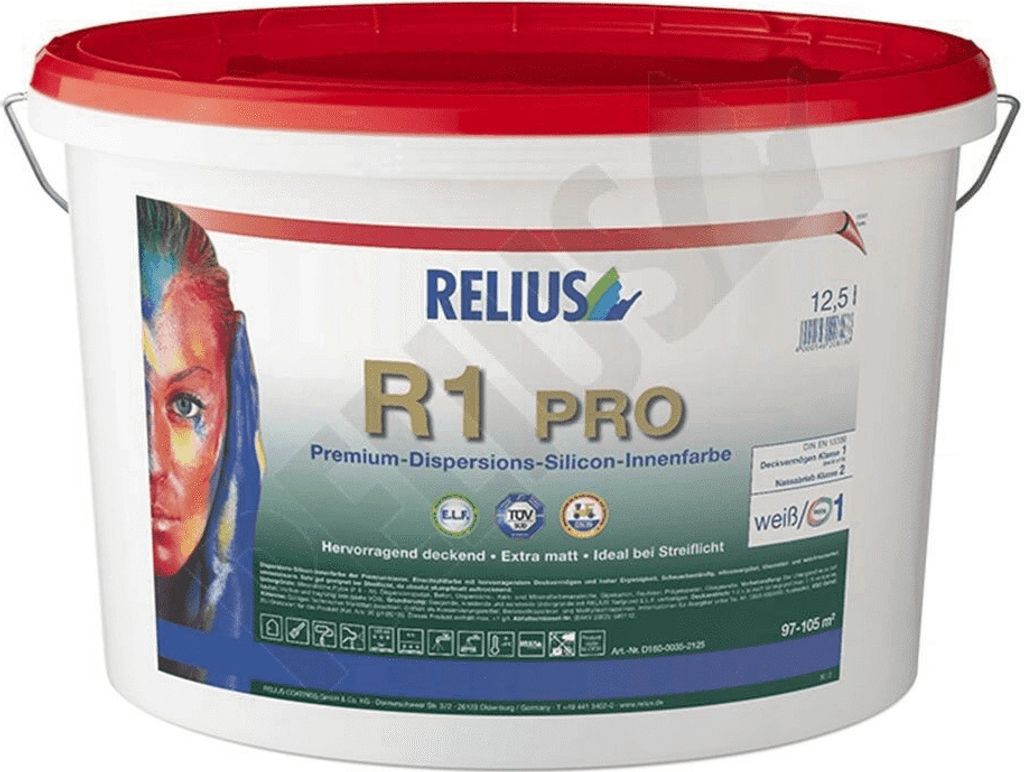 Relius R1 PRO weiß / Basis 1 12,5 Liter Innenfarben