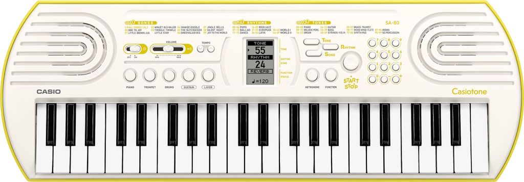 Casio SA-80 Digitální piano 44 kláves Bílá | Kaufland.cz
