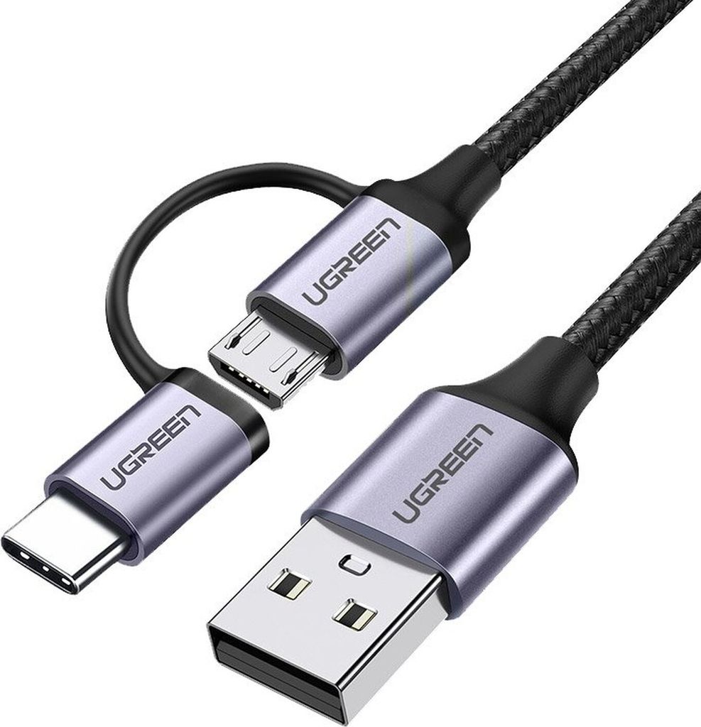 Ugreen Kabel 2v1 USB - Micro USB / USB typ C | Kaufland.cz