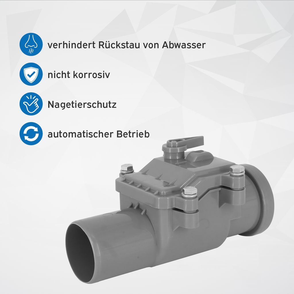 kör4u Rückstauklappe grau für Abwasser DN 50 | Kaufland.de