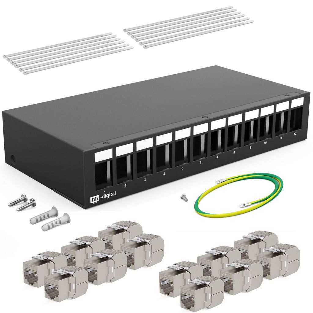 hb-digital Keystone Patchpanel 12 Port mit | Kaufland.de