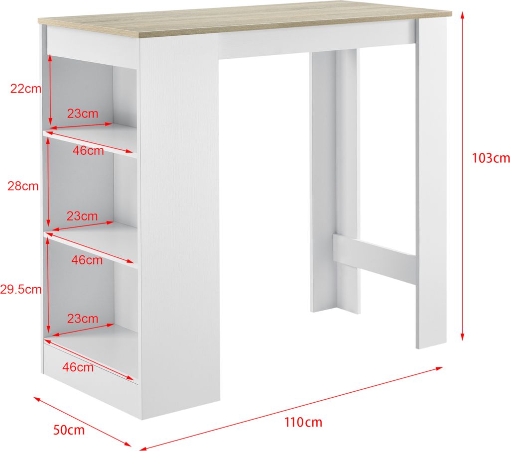 Barový pult 110 x 50 x 103 cm Barový pult Bar | Kaufland.sk