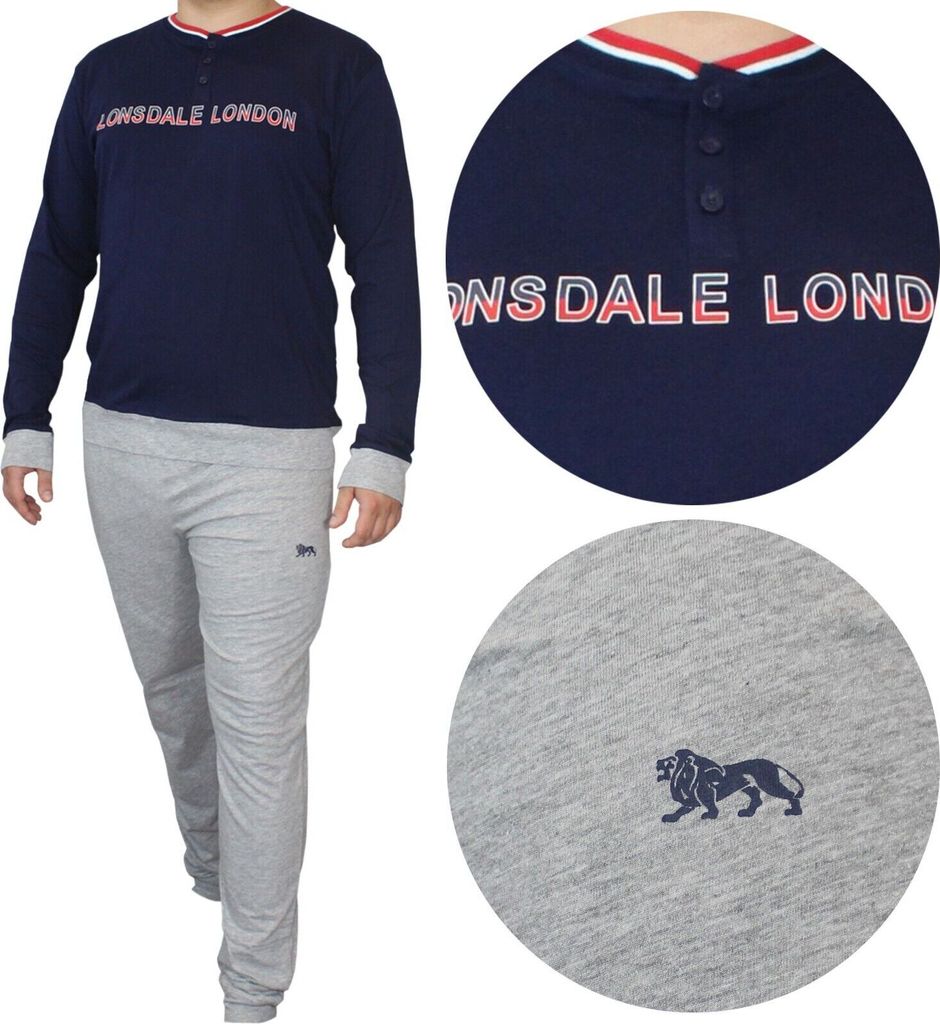 LONSDALE Herren Schlafanzug Pyjama 2-Tlg Set | Kaufland.de