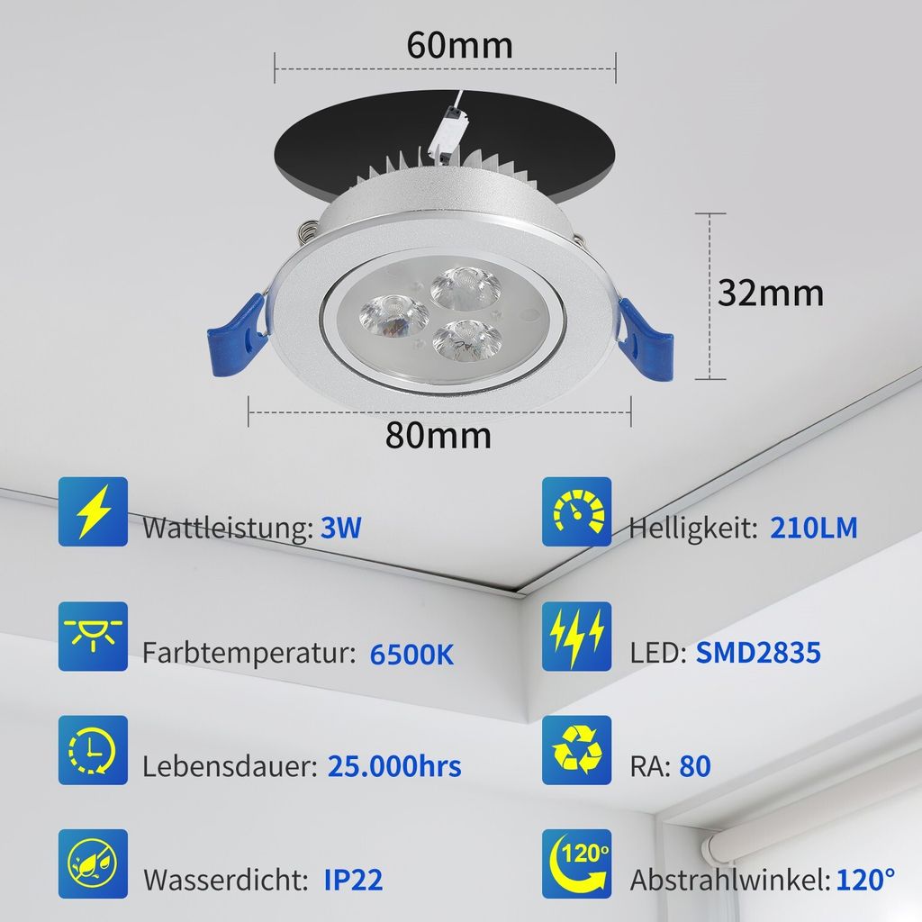 Led Einbaustrahler 230V Deckenspots Led Spots | Kaufland.de