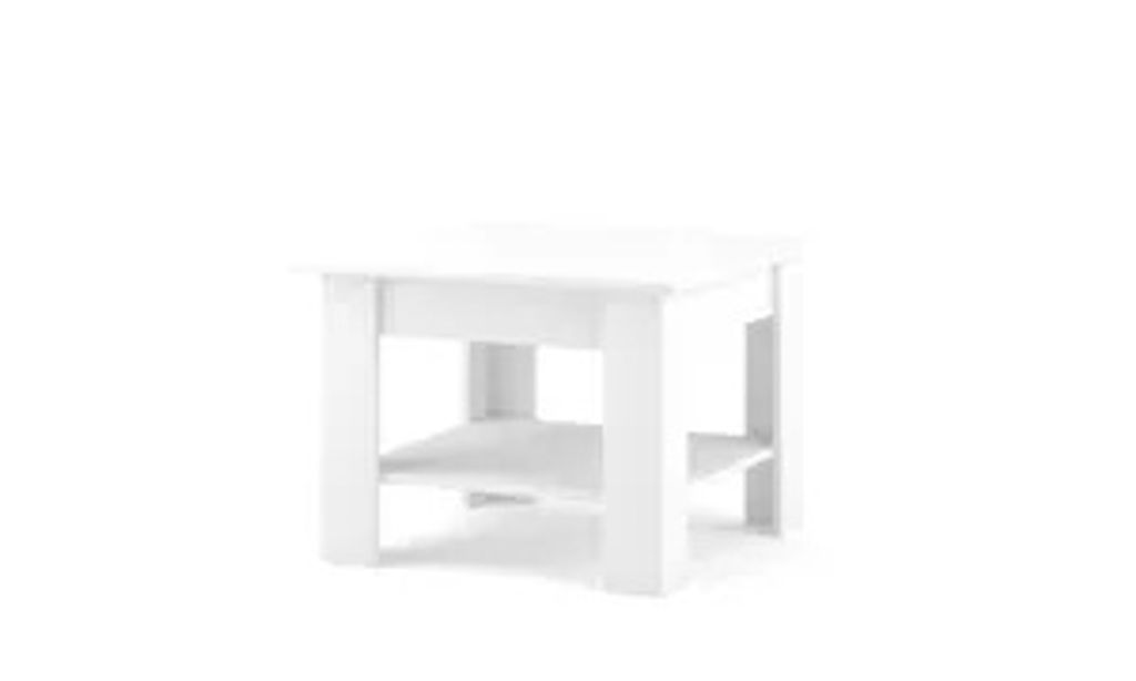 Čtvercový konferenční stolek v bílé barvě, | Kaufland.cz