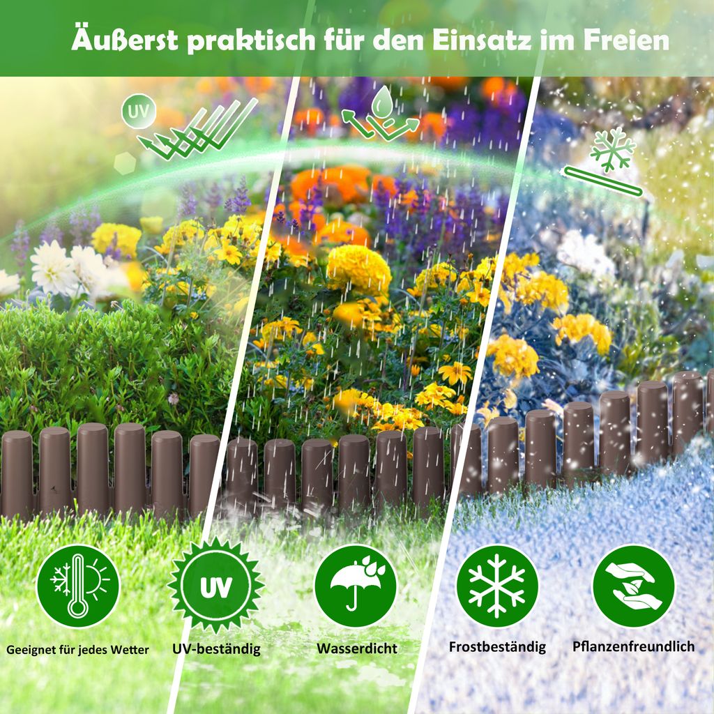 Sessamen-LP Rasenkante Kunstoff Holzoptik | Kaufland.de