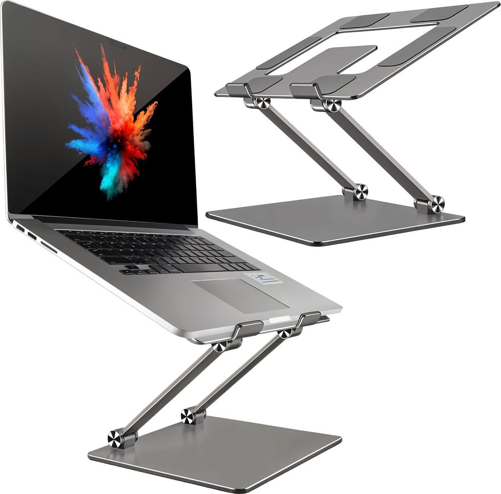 Stojan na notebook nastaviteľný, hliníkový, ergonomický,