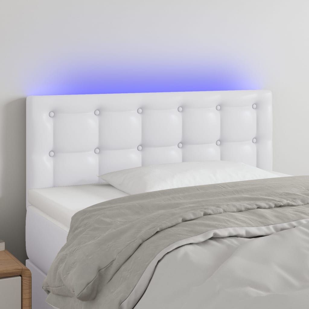 vidaXL LED čelo postele bílé 100x5x78/88 cm | Kaufland.cz