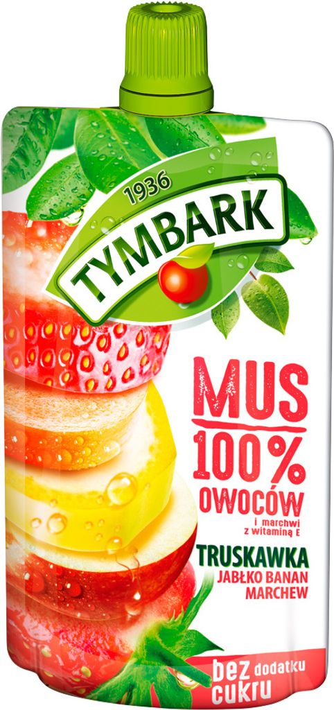 Tymbark Mousse 100% jahoda jablko banán mrkva | Kaufland.sk