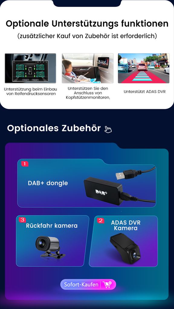 6+128G Android 13 Carplay Autorádio GPS Navi | Kaufland.sk