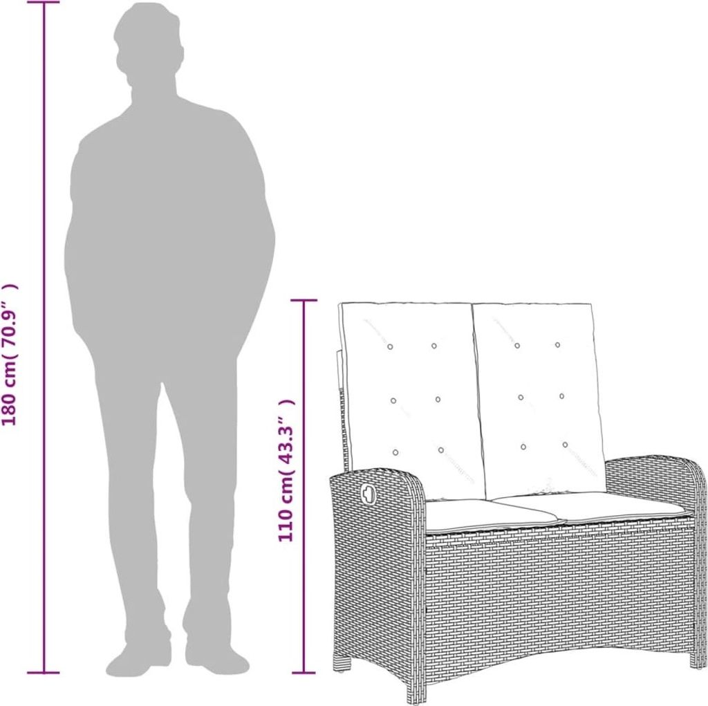 vidaXL Zahradní lavice nastavitelná s | Kaufland.cz