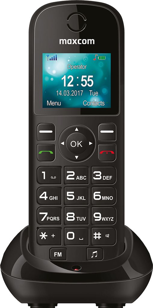 Maxcom WIRELESS FIXED PHONE MM35D BLACK | Kaufland.de