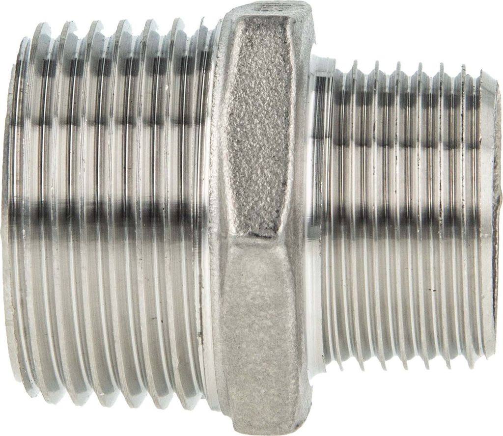 tecuro Reduktions-Doppelnippel Edelstahl V4A (AISI 316),