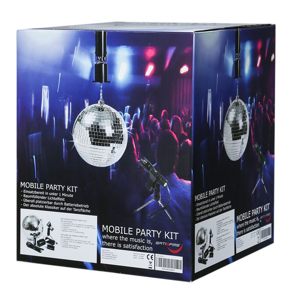 SATISFIRE Discokugel Set - Mobile Party Kit - | Kaufland.de