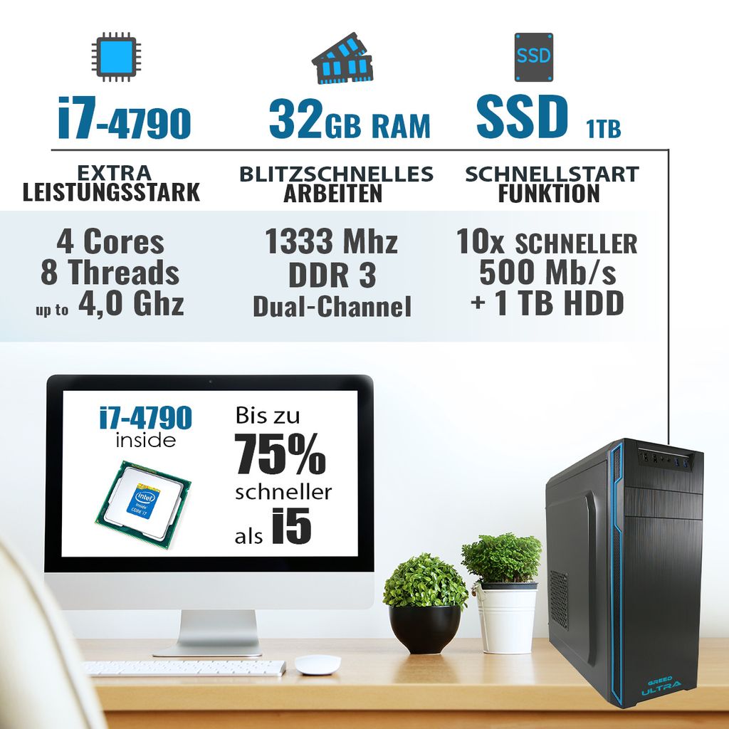GREED® Ultra PC mit Intel Core i7 4790 - | Kaufland.de