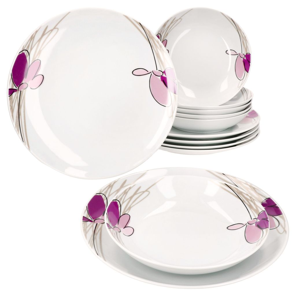 12tlg Tafelservice Viola Porzellan 6 Personen | Kaufland.de