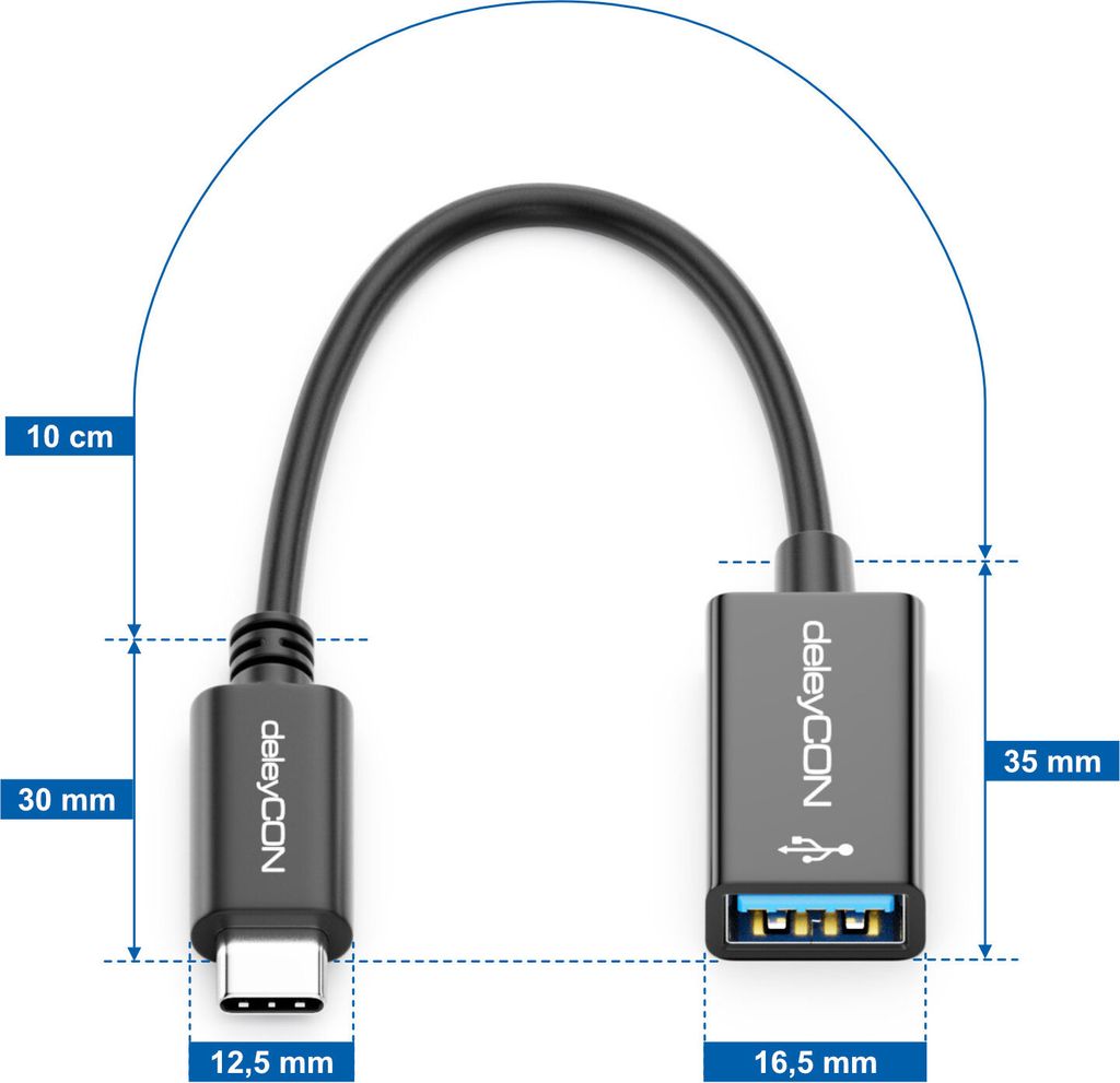 deleyCON 1 Stück USB-C auf USB OTG Adapter | Kaufland.de