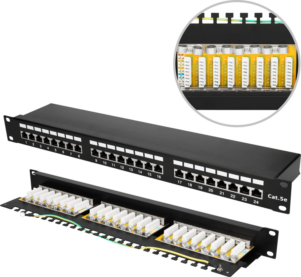 Extralink 19” patch panel Cat.5E STP CAT LAN | Kaufland.pl
