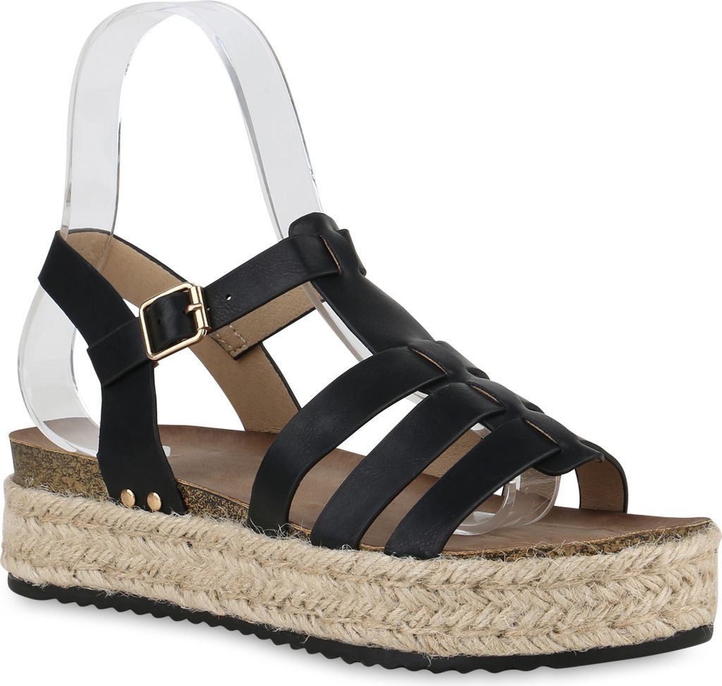 VAN HILL Damen Plateau Sandaletten Bast | Kaufland.de