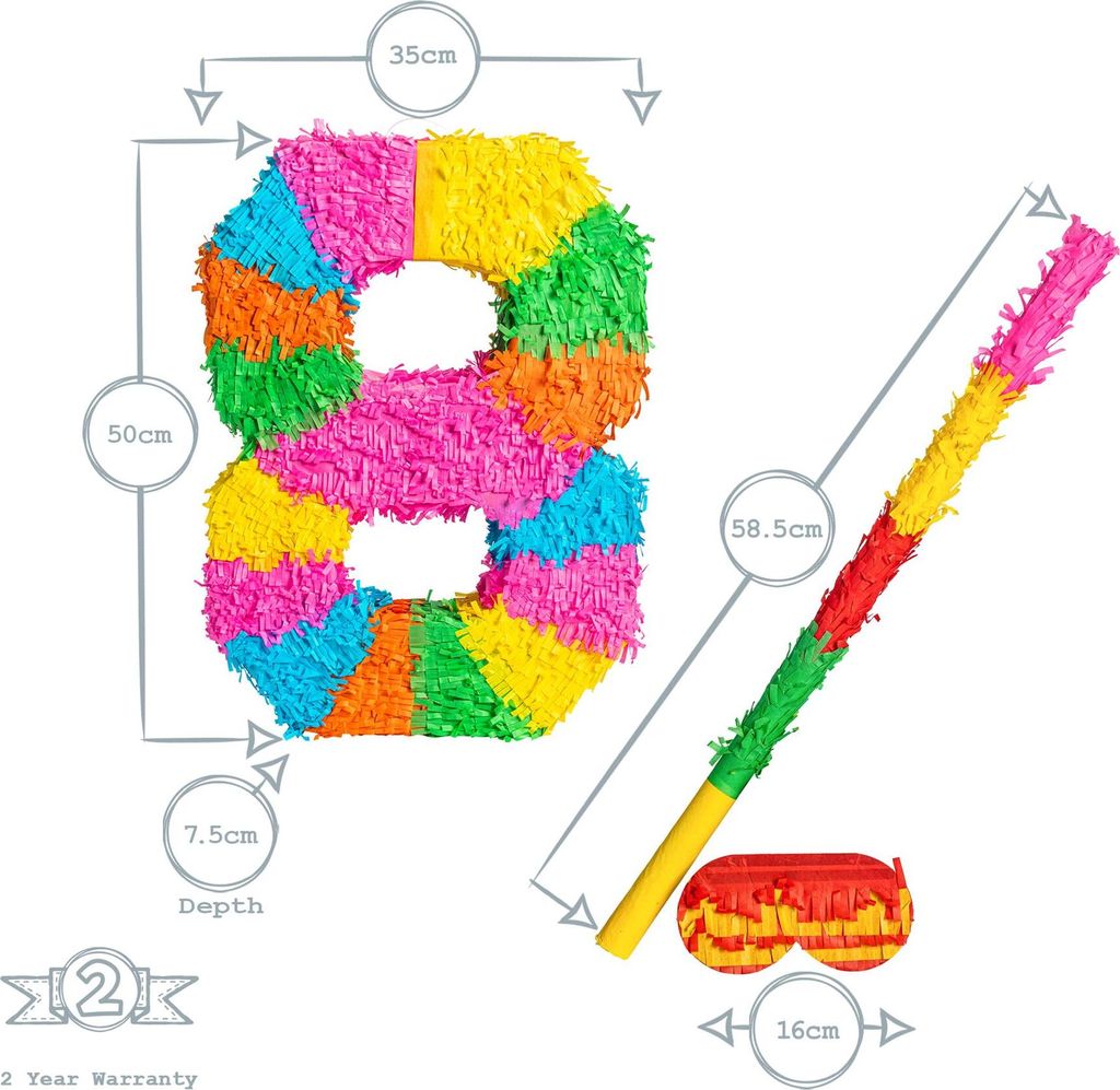 Fax Potato Nummer 8 Pinata Set mit Stick & | Kaufland.de