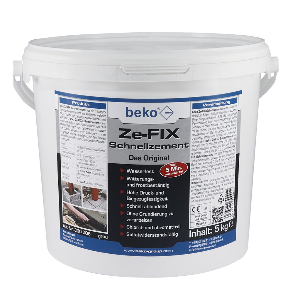 beko Ze-FIX Schnellzement Das Original 5 kg Eimer 300 005