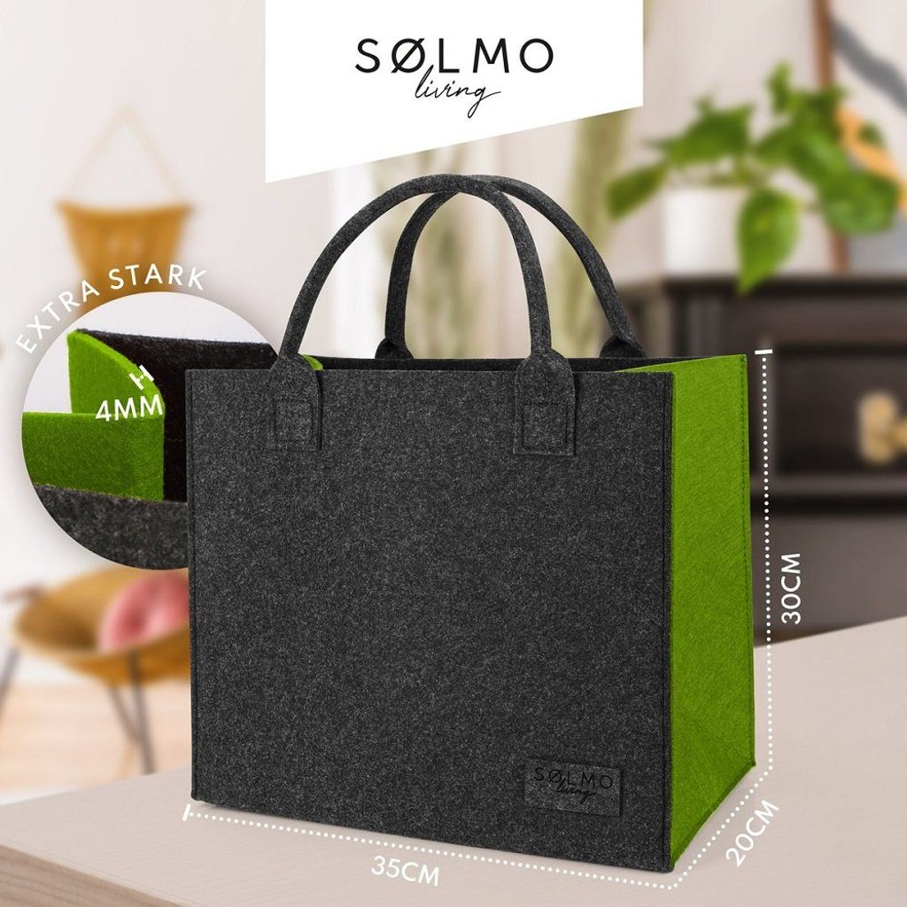 sølmo Filz-Tasche-2 farbig Dark Stone/Spring | Kaufland.de