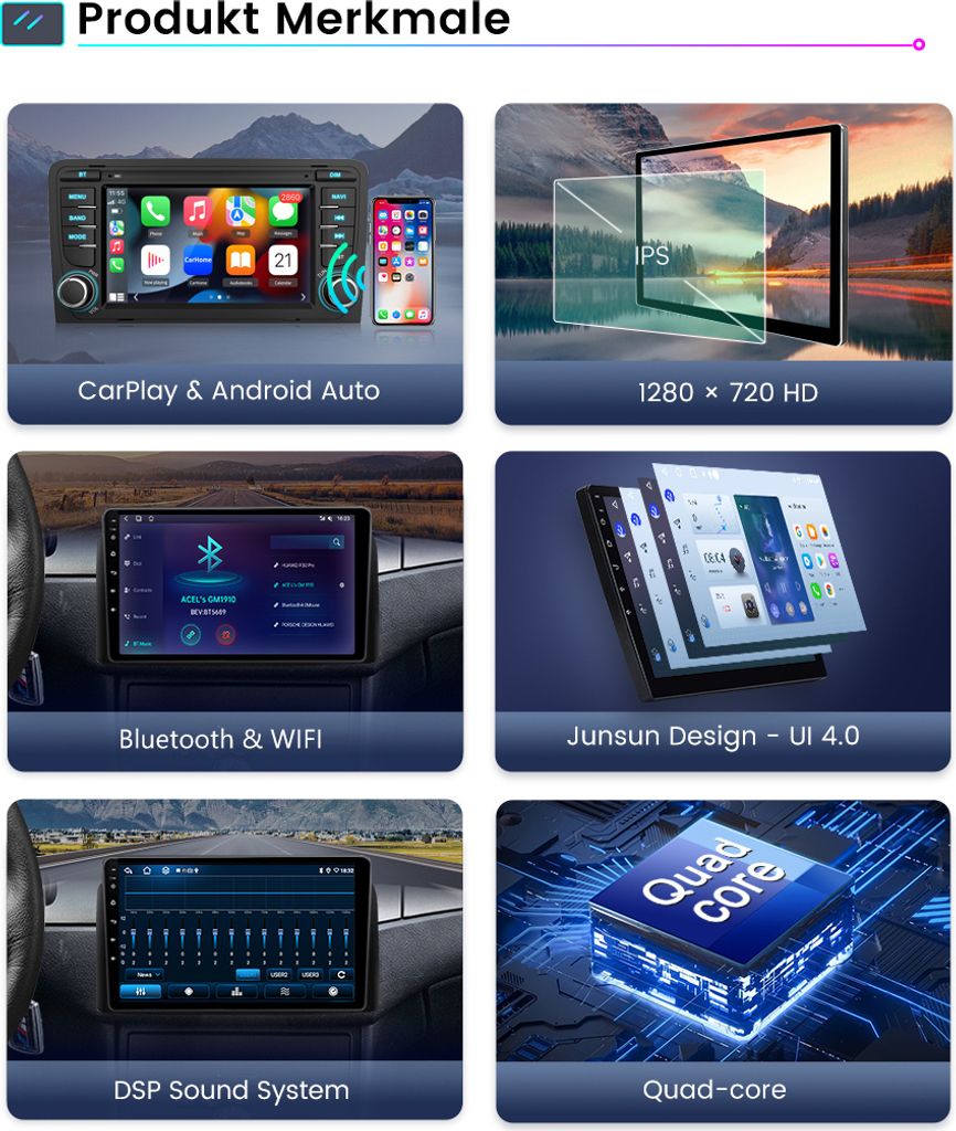 Autorádio Android13 2+32G carplay Pro Audi A3 | Kaufland.cz