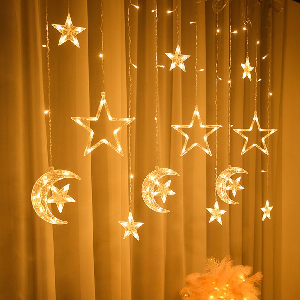 3m LED Stern Mond Lichterkette Lichtervorhang | Kaufland.de