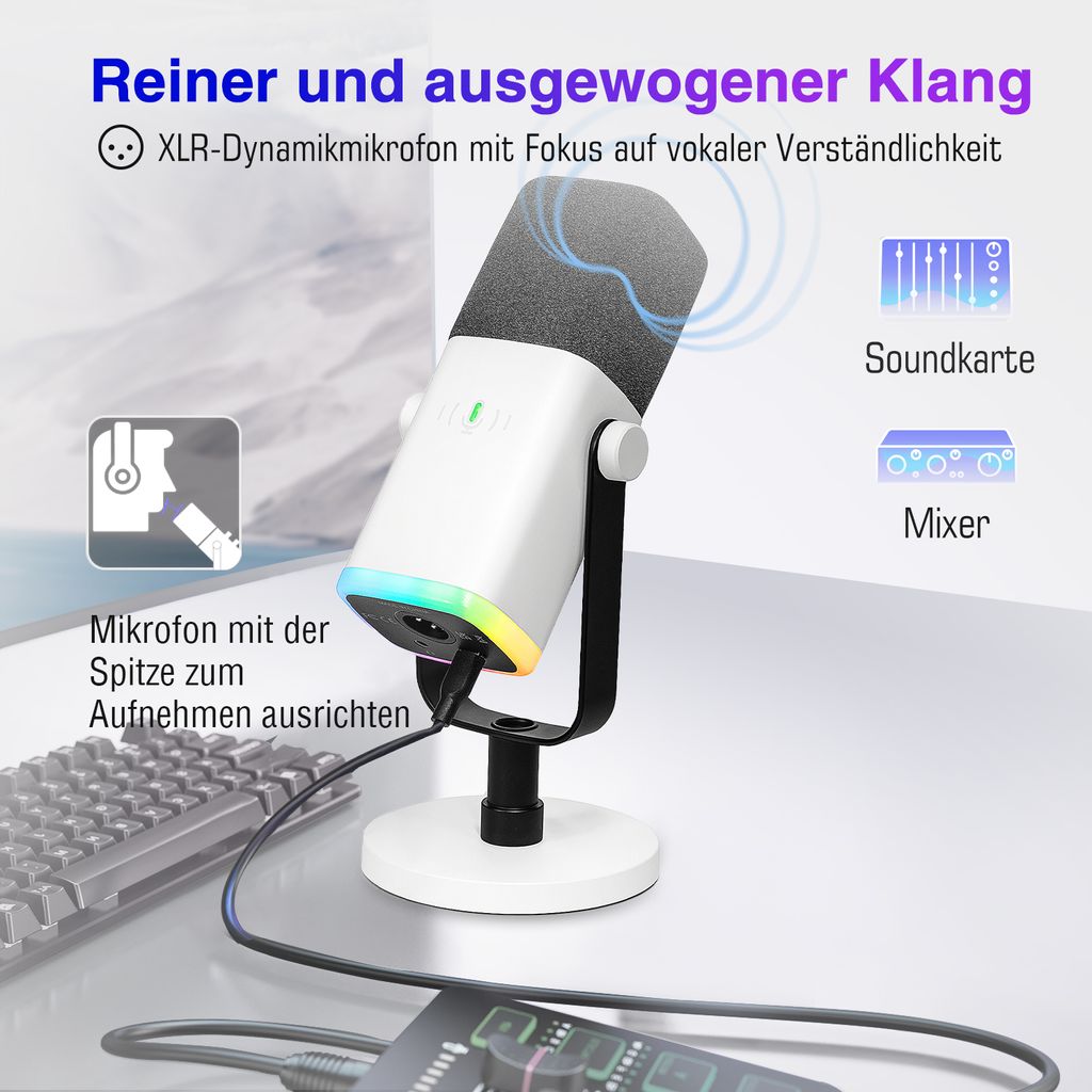 FINFINE XLR-Studiomikrofon USB Podcast | Kaufland.de
