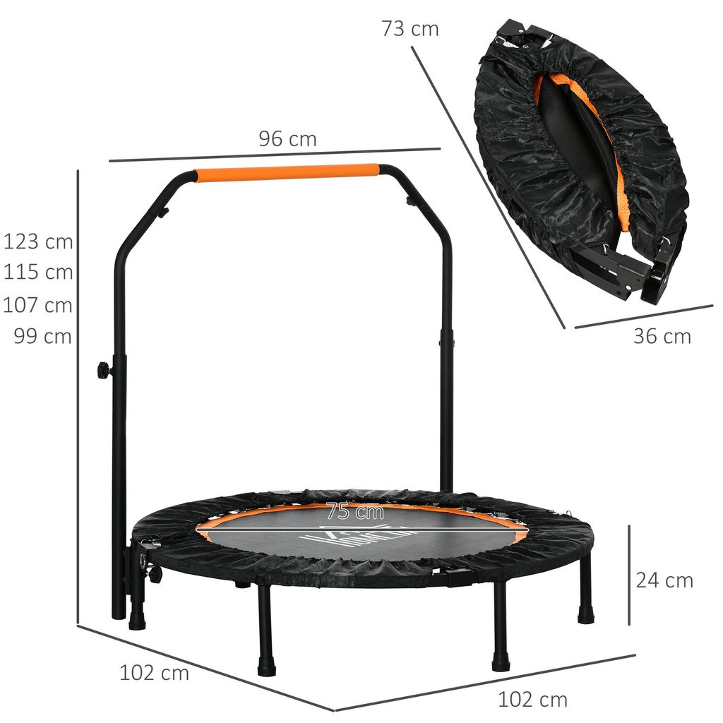 HOMCOM fitness trampolína 102 cm, skládací | Kaufland.cz