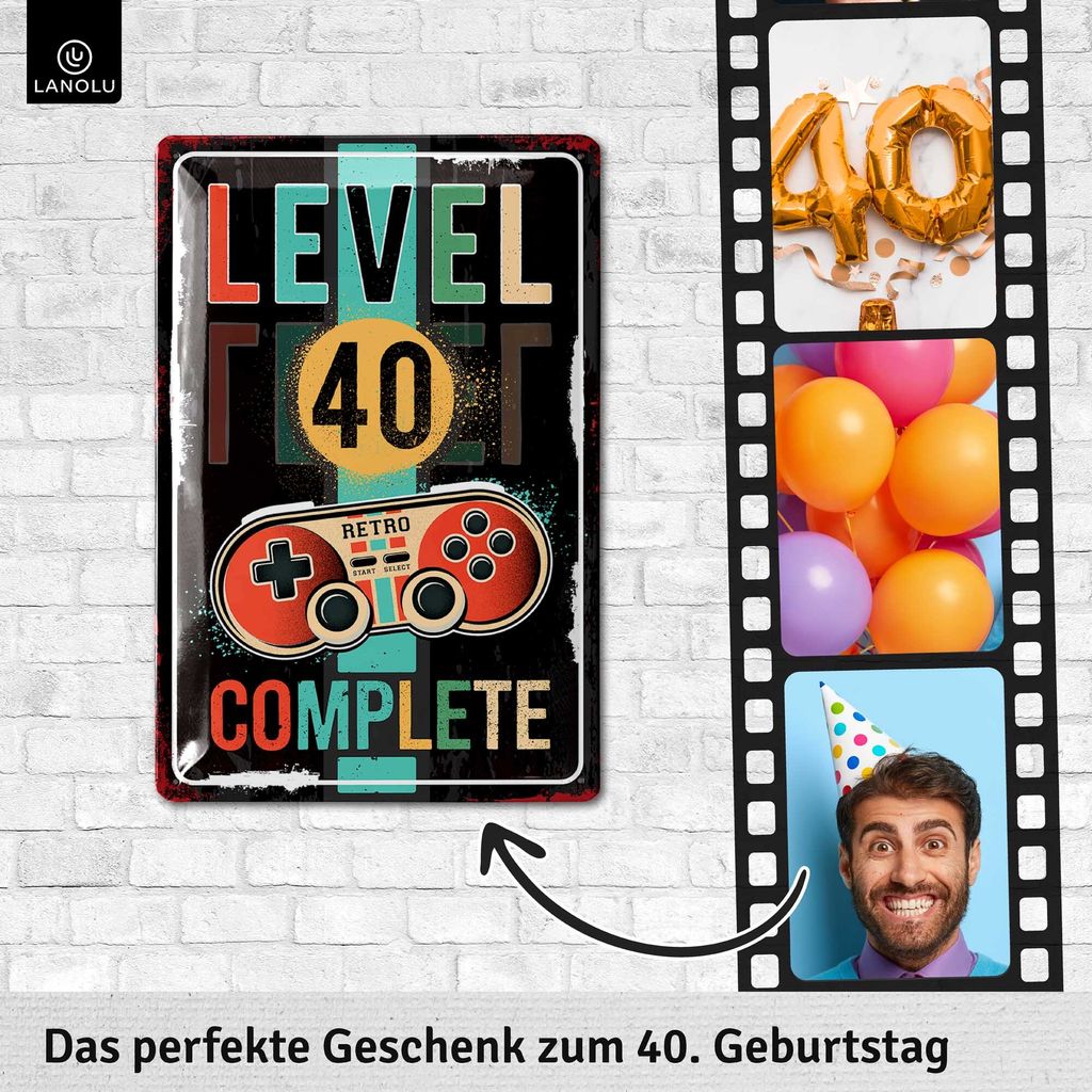 Blechschild 40 Schild Geburtstag - LEVEL 40 | Kaufland.de