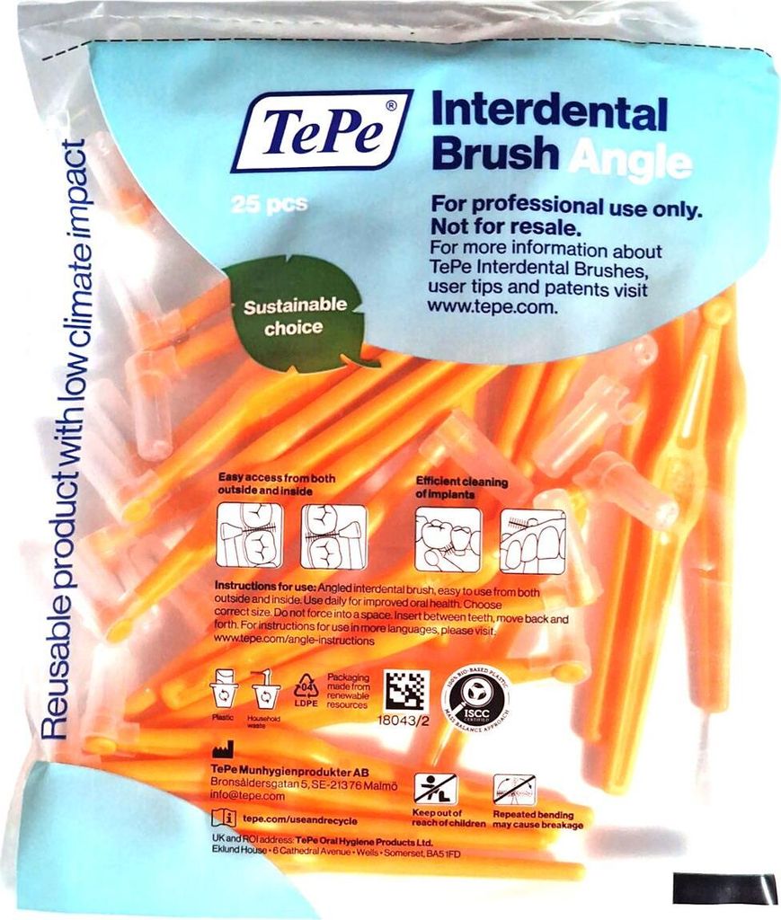 Tepe Scovolini interdentali ad angolo 0,45 arancio 25 pz