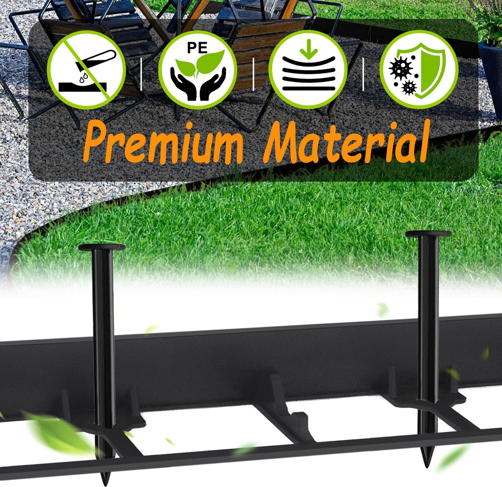 UISEBRT Pružné obruby na trávník 24 kusů + | Kaufland.cz