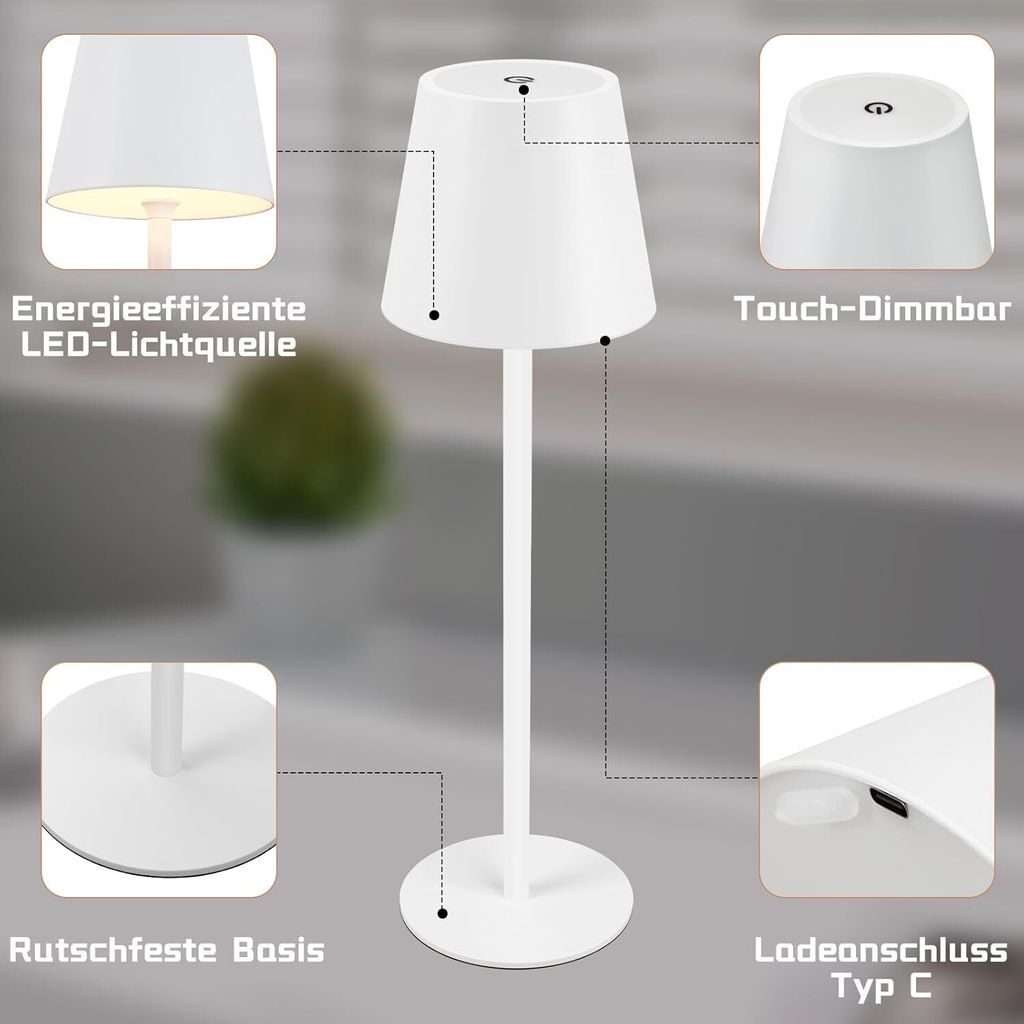 ZMH Tischlampe Kabellos LED Tischleuchte | Kaufland.de