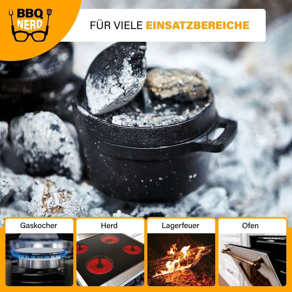BBQ-Nerd 6er Set Mini Dutch Oven - Kleiner | Kaufland.de