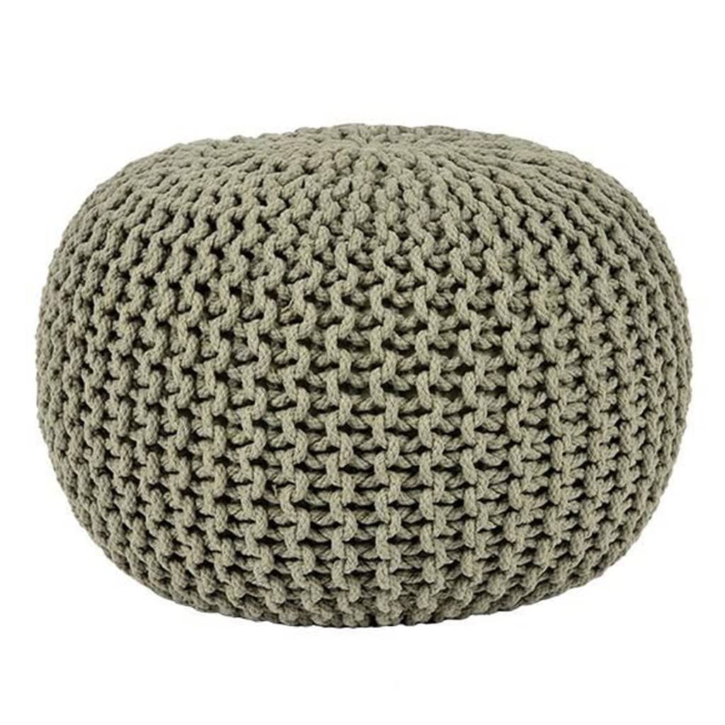 LABEL51 Pouf Gestrickt Baumwolle M Olivgrün | Kaufland.de