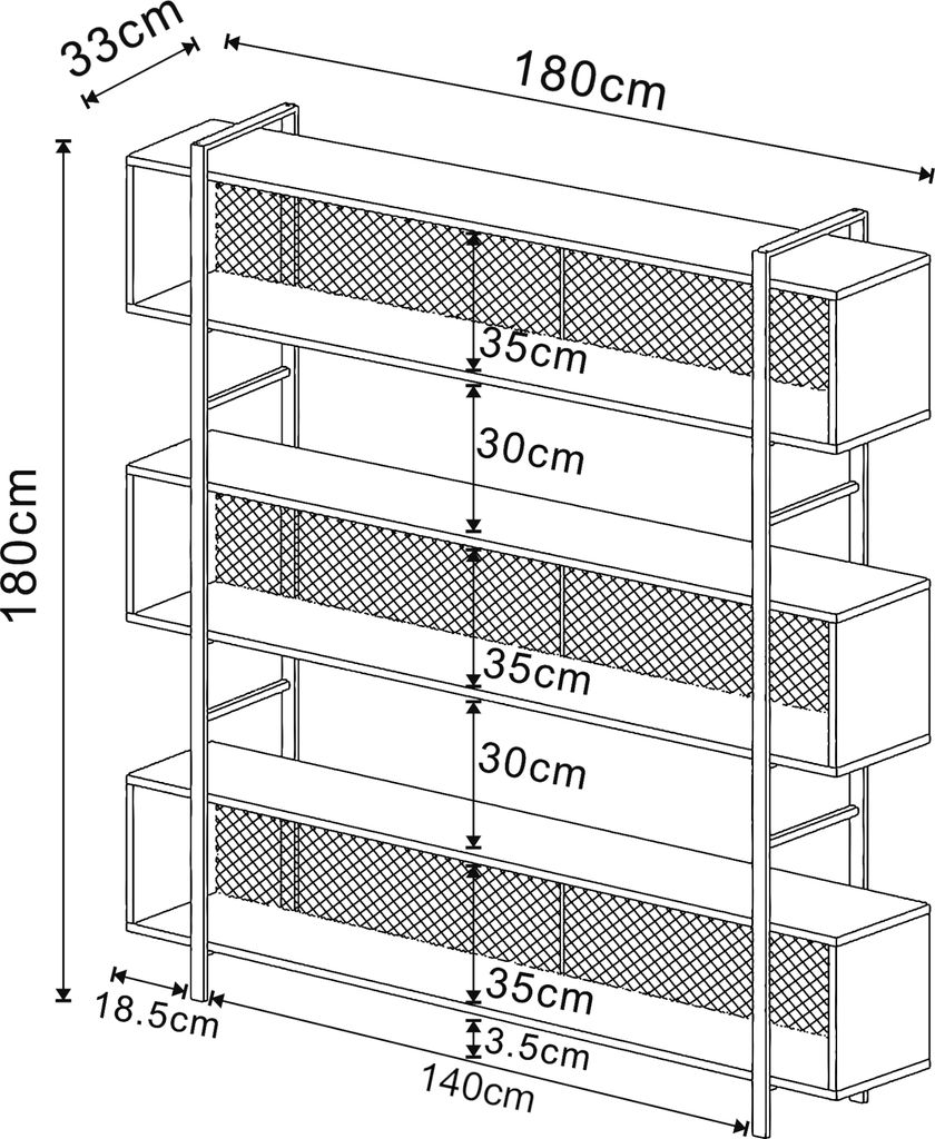 Standregal ‘Randaberg’ mit 3 Fächern | Kaufland.de