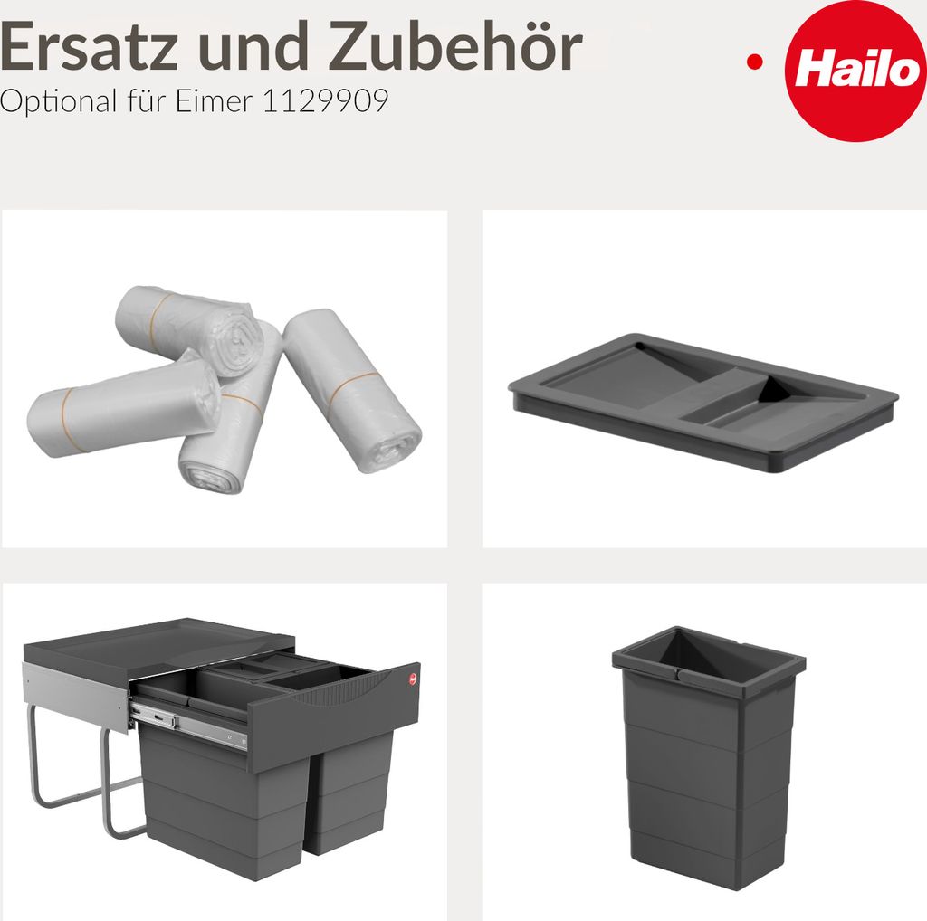 Hailo Inneneimer 1129909 dunkelgrau 8 L 226 x | Kaufland.de