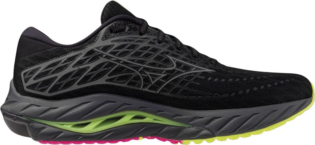 Mizuno WAVE INSPIRE 20 Black Silver Sunny Lime 44.0 9.5