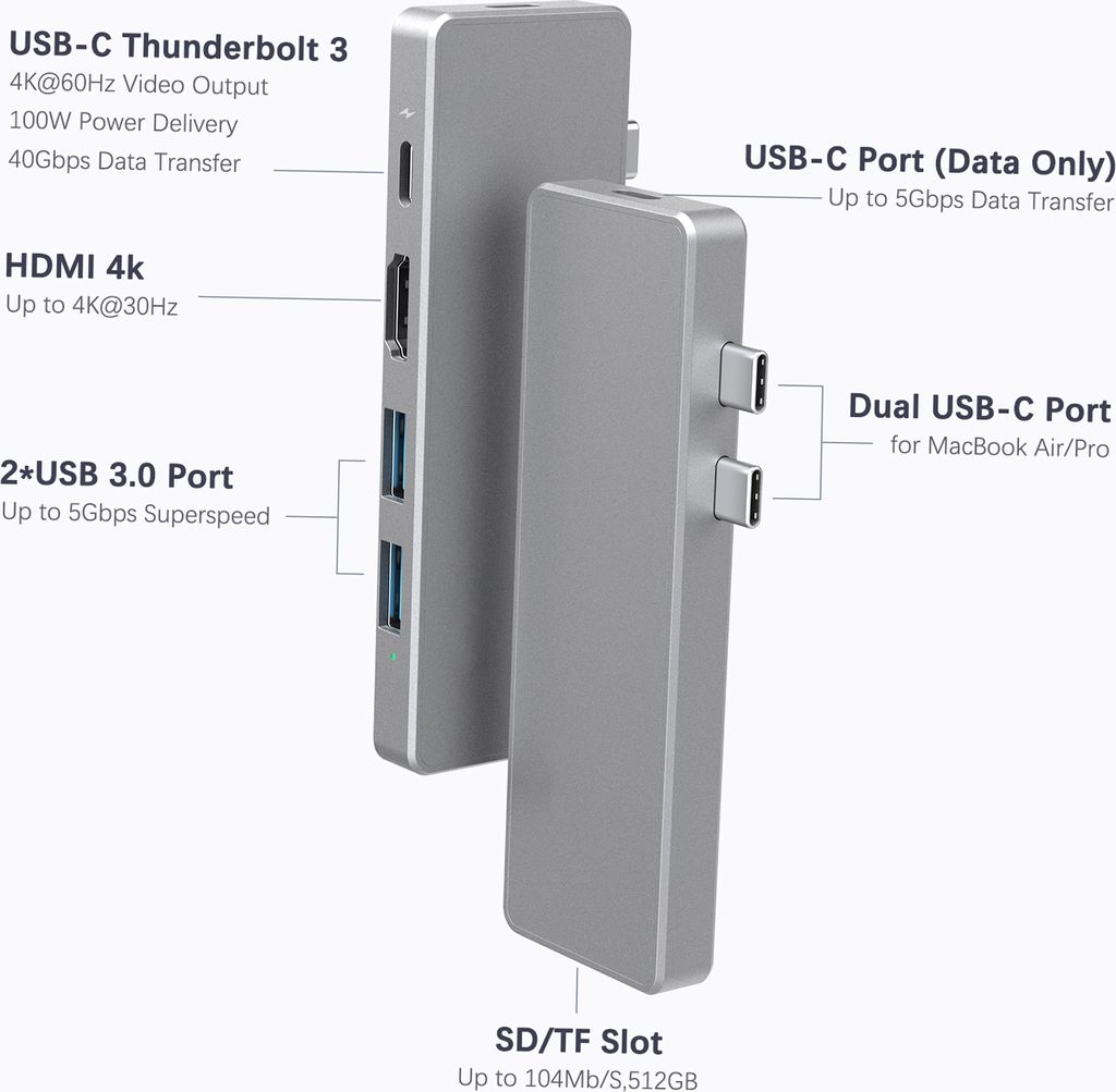 dodocool 7 in 2 Aluminiumlegierung USB-C | Kaufland.de