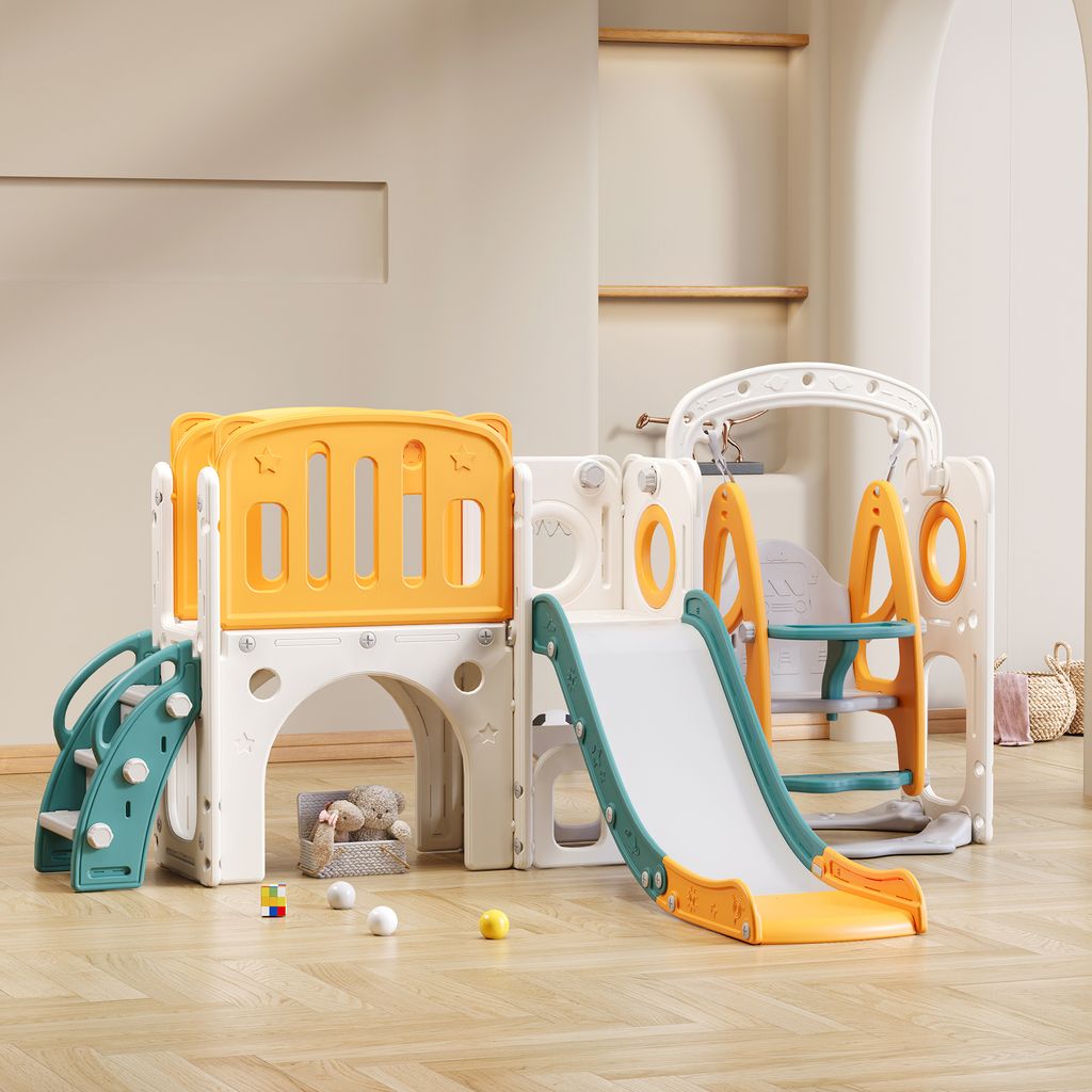 Flieks Kinderrutsche Indoor, 7 in 1 Kinderrutsche mit