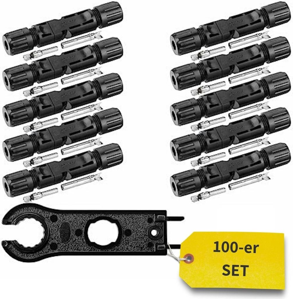 100 Paar MC4 Stecker (Buchse + Stecker) DC | Kaufland.de