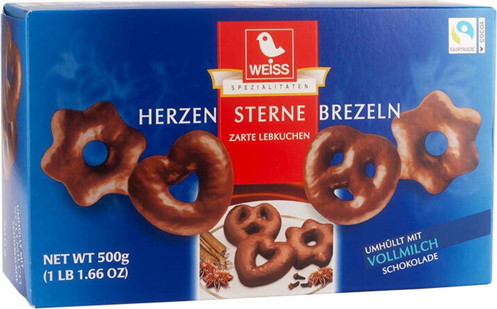 Herzen Sterne Brezeln Lebkuchen