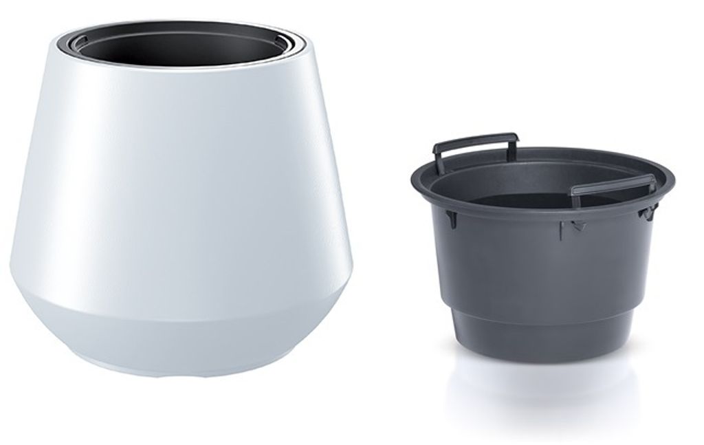 Prosperplast s.r.o. Květináč s vkladem HEOS bílá 39,5 cm