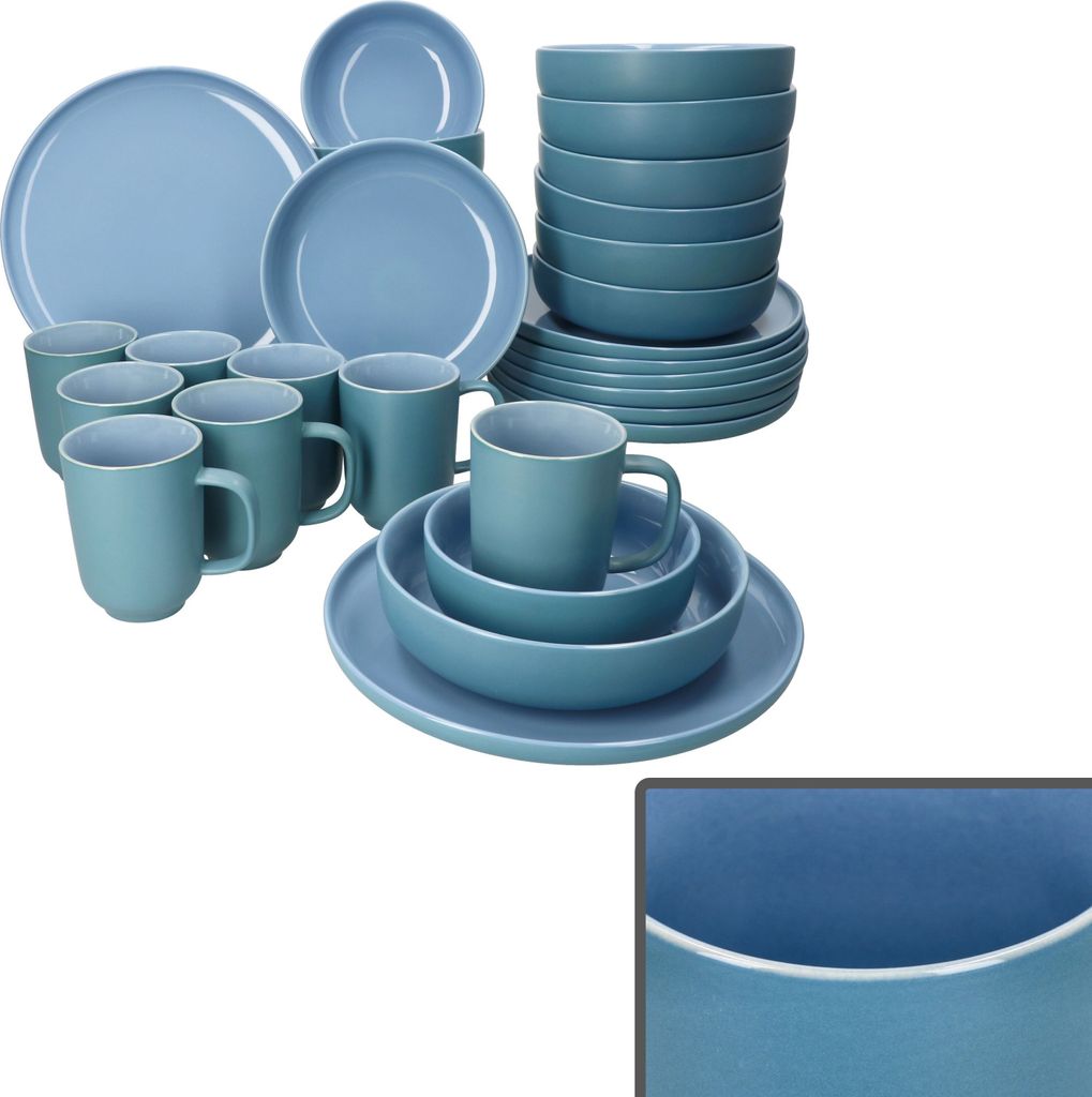 32 ks Kombinovaný servis Jasper ocean blue | Kaufland.cz