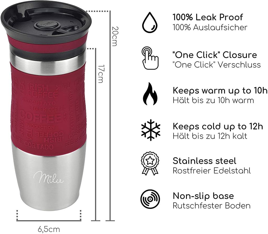 Milu Thermobecher Isolierbecher Kaffeebecher | Kaufland.de