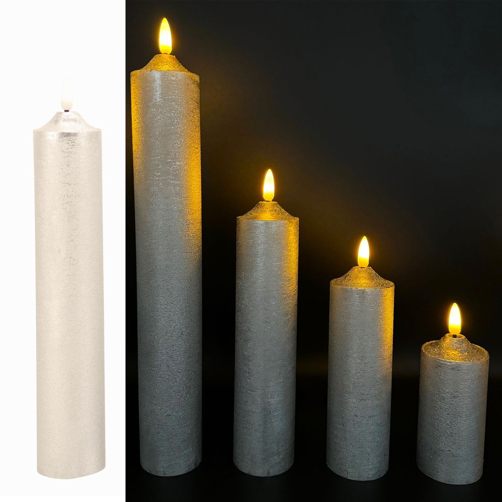 5 LED Kerzen XL Set aus Echtwachs mit | Kaufland.de